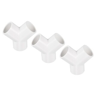 0.8" PVC Pipe Fittings 3pcs 3 Way Y Shape Water Joint Connectors Adapters - White - Bed Bath ...